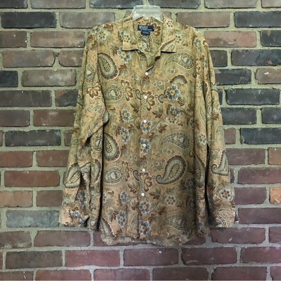 Polo Ralph Lauren | Shirts | Polo Ralph Lauren Bonnard Paisley L Button ...